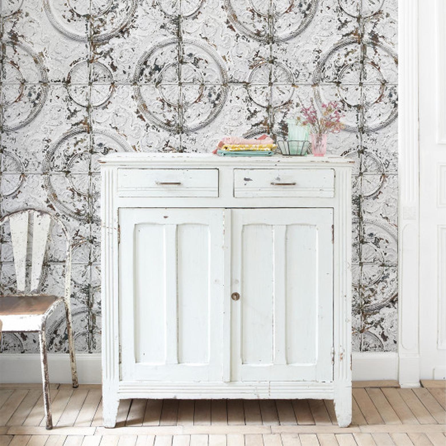 Antique White Tin Tiles | Koziel | Wallpaper | Artisan