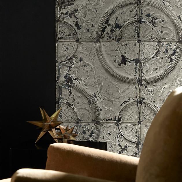 Antique Off-White Tin Tiles | Koziel | Wallpaper | Artisan