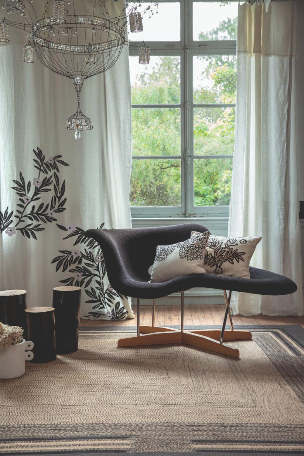 Tapis Disco Graphite | Round rug | Outdoor rugs | Elitis rugs | artisan